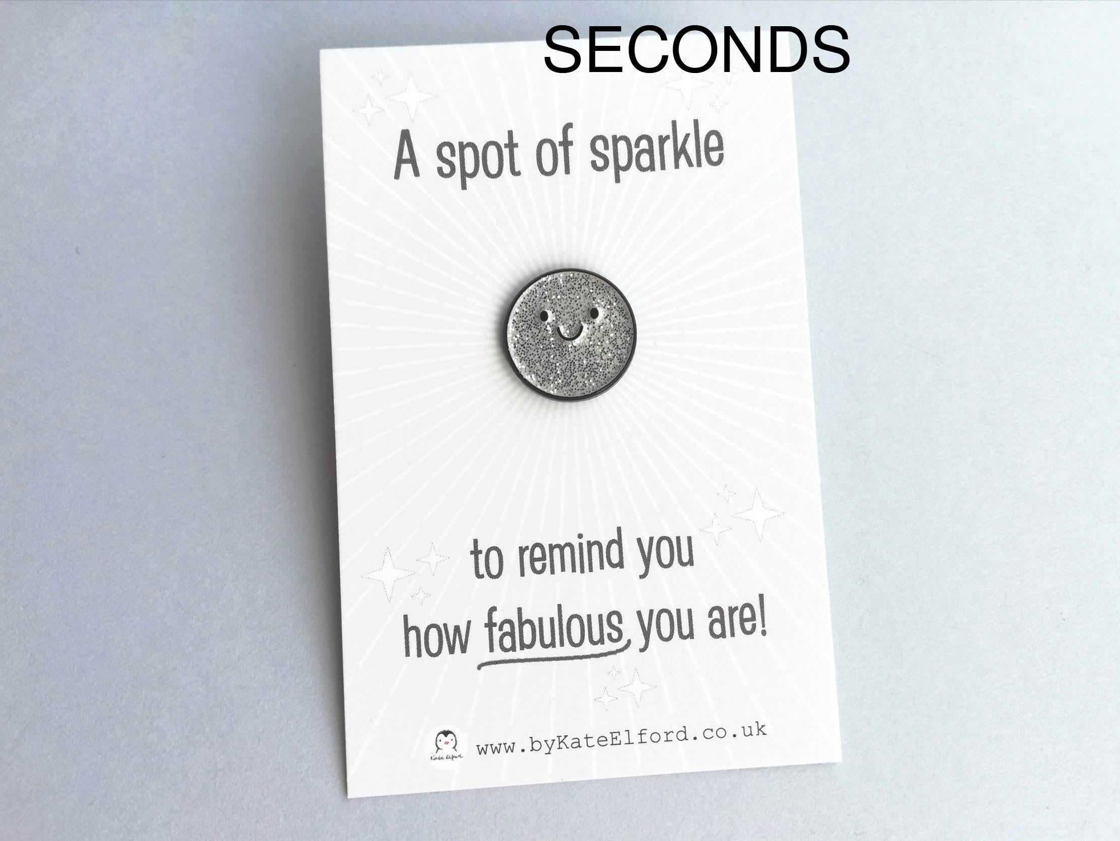 Seconds - A spot of sparkle mini pin – by Kate Elford